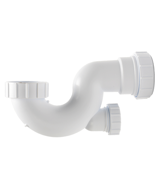 ZB36009DB Shallow P Trap 19mm with cleaning eye, 40mm Seal - Fluidmaster