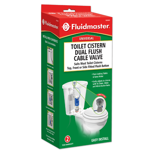 580AU02 Fluidmaster Dual Flush Cable Valve - Suits 16 to 48mm Buttons ...