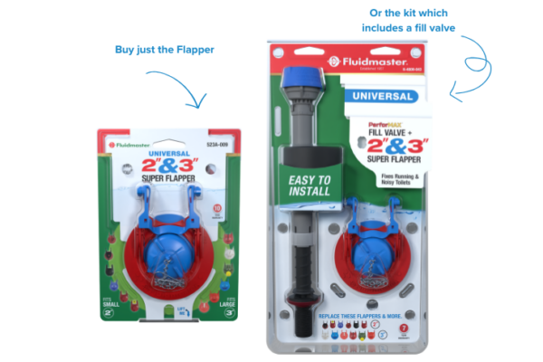 Toilet Tank Flapper | Super Flapper for 2" & 3" toilets | Fluidmaster