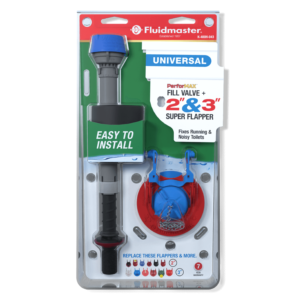 Toilet Tank Kit | Fill Valve & Super Flapper | Fluidmaster